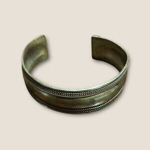 Vintage | Jewelry | Vintage Brass Openend Cuff Bracelet With Twisted ...